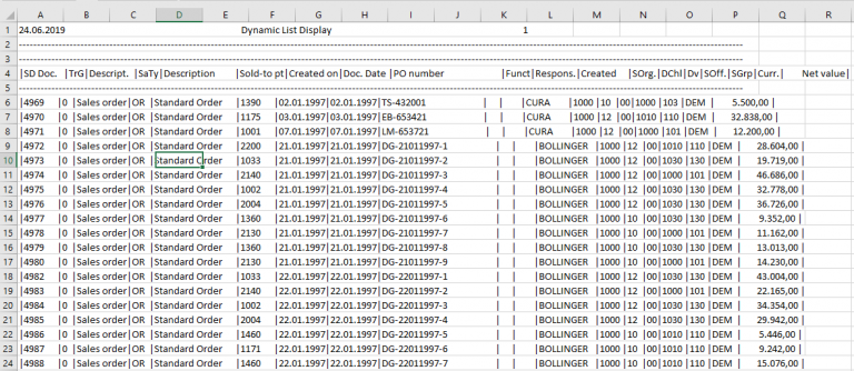 How to convert SAP data to Excel file